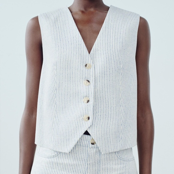 Zara | Tops | Zara Striped Vest | Poshmark